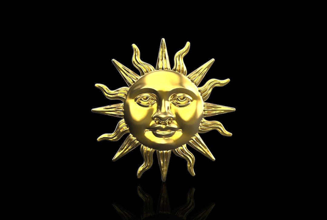 18K Gold Plated Celestial Sun Lapel Pin, Brooch for Suit Sun Jewelry ...