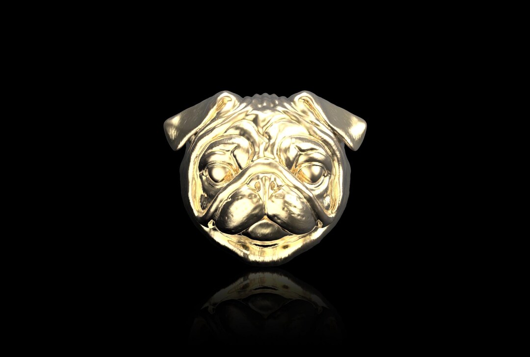 Bronze Pug Head Lapel Pin, Pug Badge, Dog Jewelry, Dog Lover Pin's ...