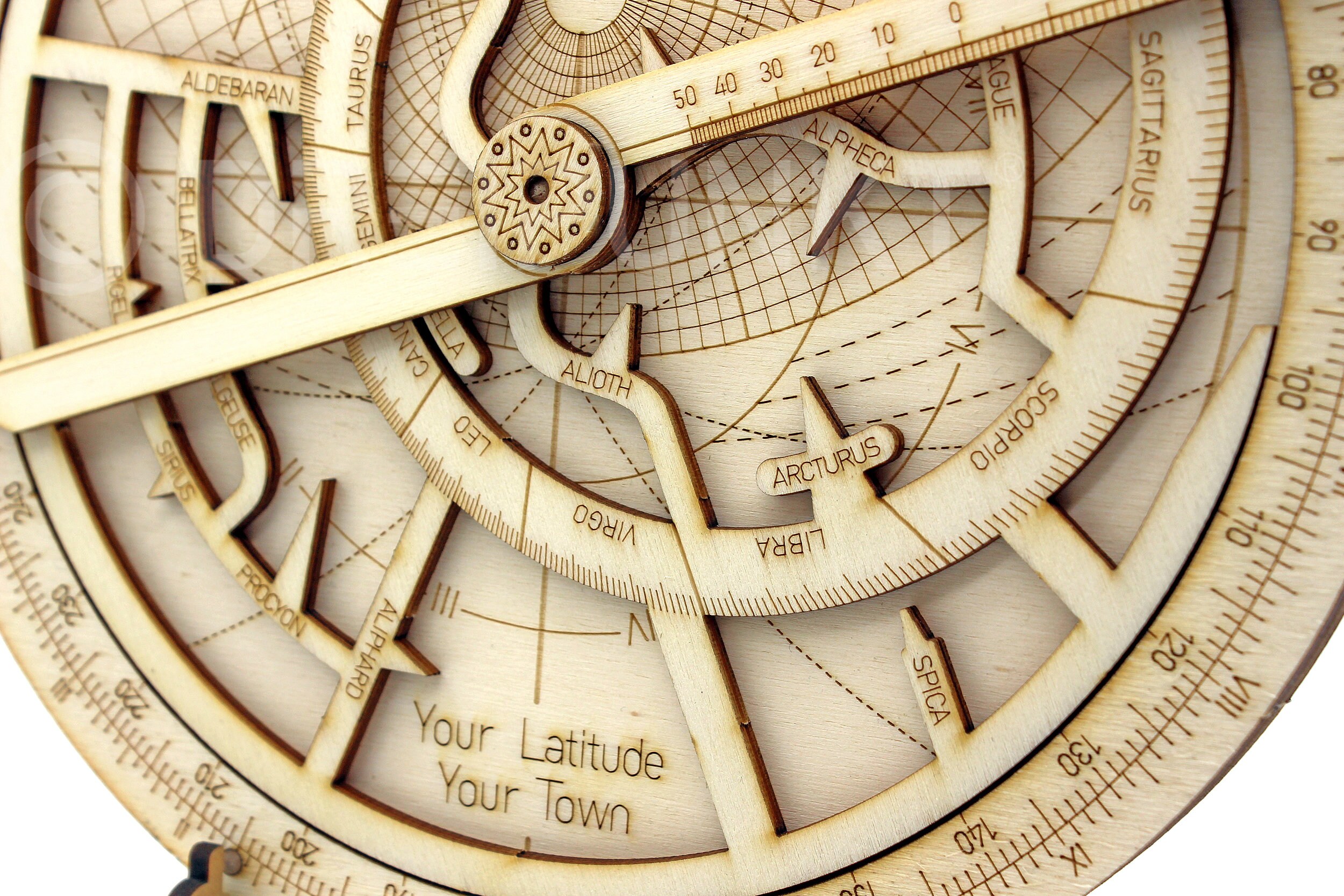 Wooden Astrolabe Kit (german Instructions) - Etsy