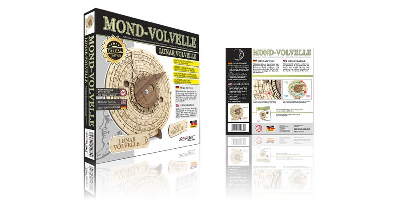 Wooden Construction Kit Moon Volvelle / Lunar Volvelle Deluxe Edition ...