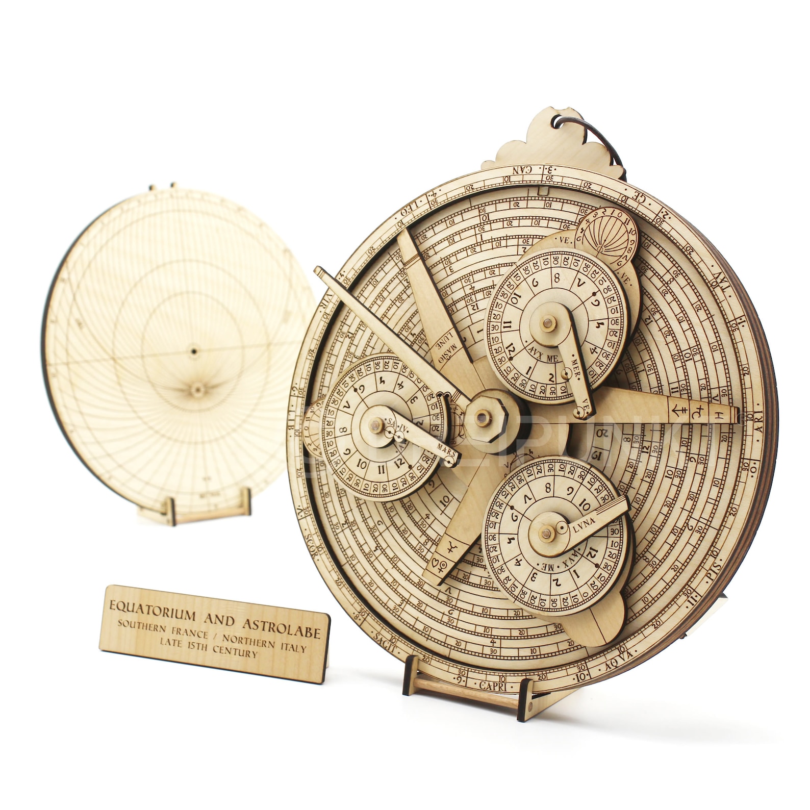 Wooden Equatorium With Astrolabe Kit (deluxe Edition) - Etsy