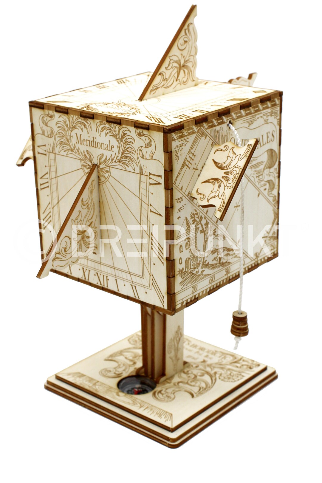 Wooden Cube Sundial Kit - Etsy