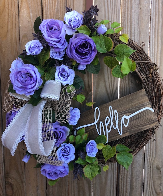 Welcome Wreath Spring Wreath Summer Wreath Grapevine | Etsy