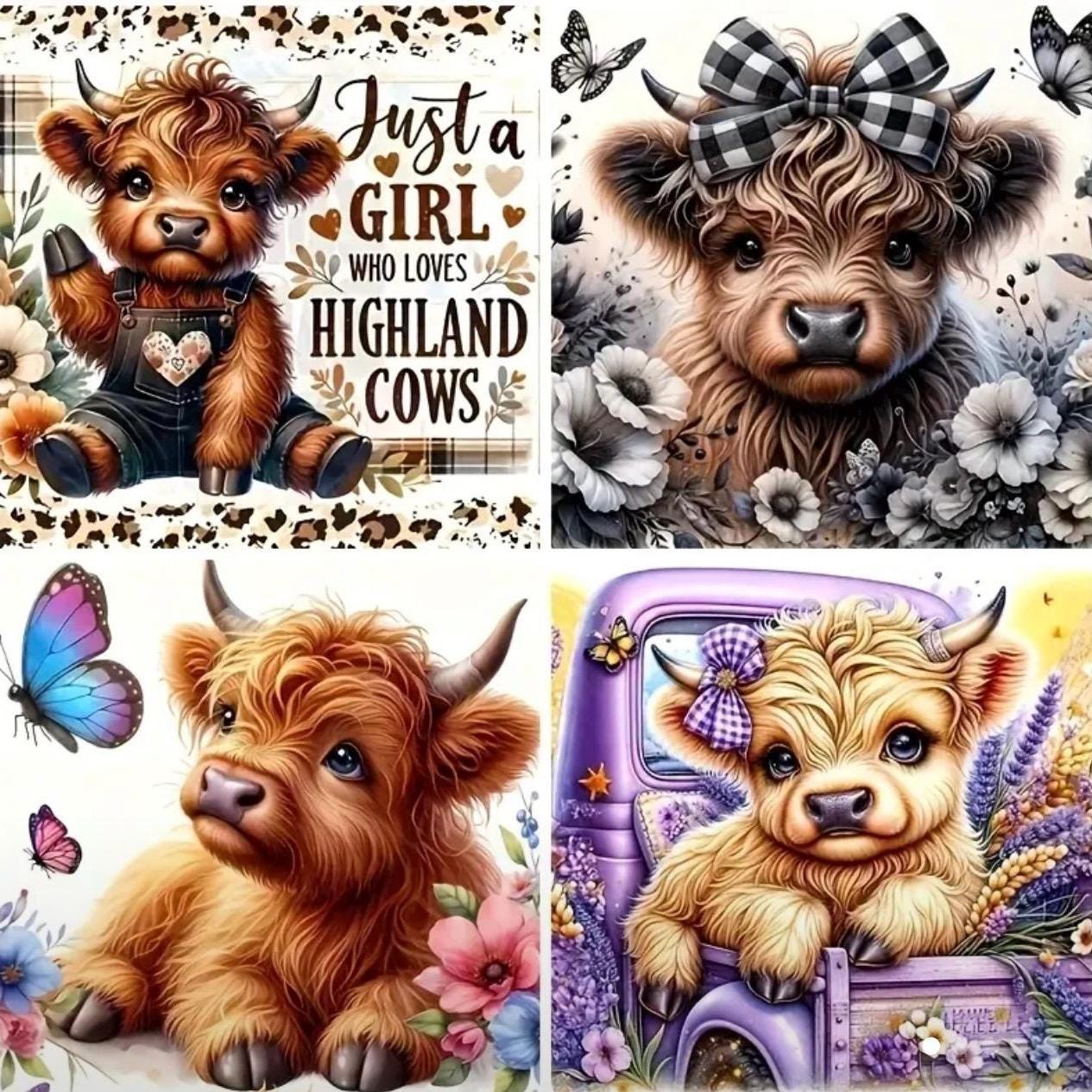 Highland Calf 5D Diamond Art Kit: Beginner Adult Craft - Etsy