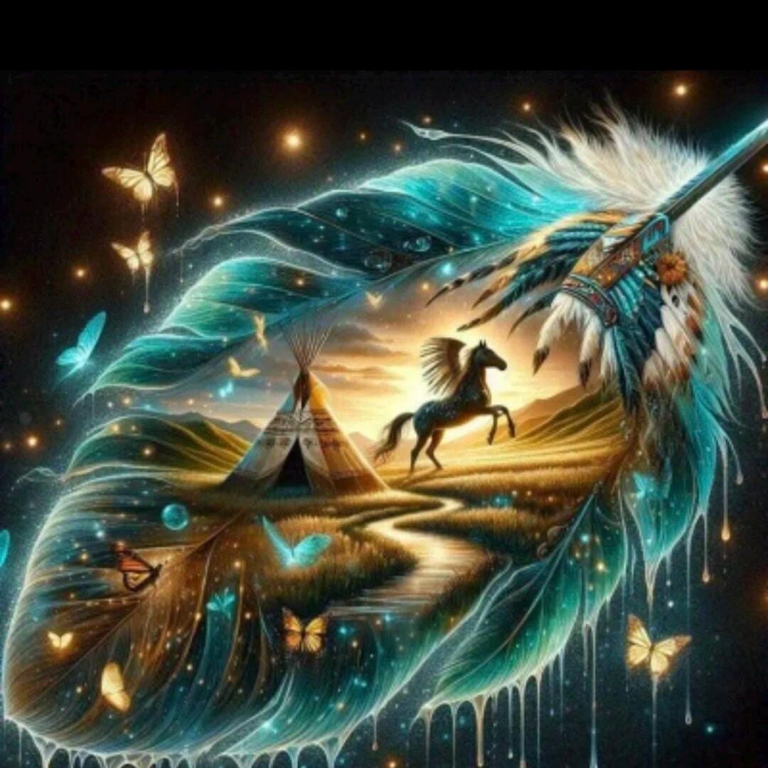 Native American Chief Diamond Painting Kit: 5D DIY Canvas Craft (15"x15 ...