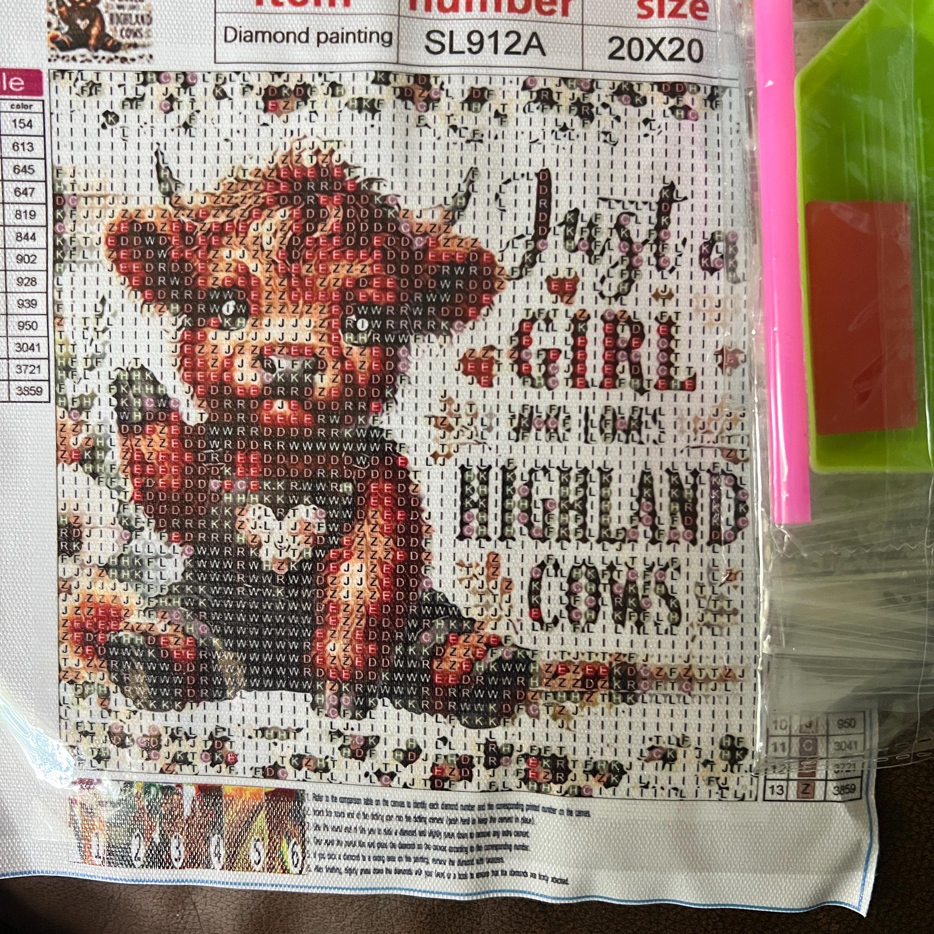 Highland Calf 5D Diamond Art Kit: Beginner Adult Craft - Etsy