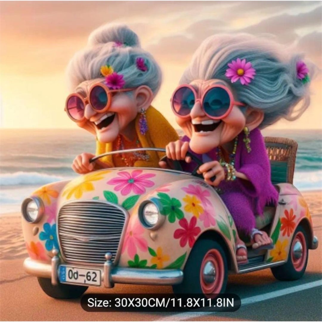 Best Friends Beach Cruising 5D DIY Diamond Art Kit, for Beginners and ...