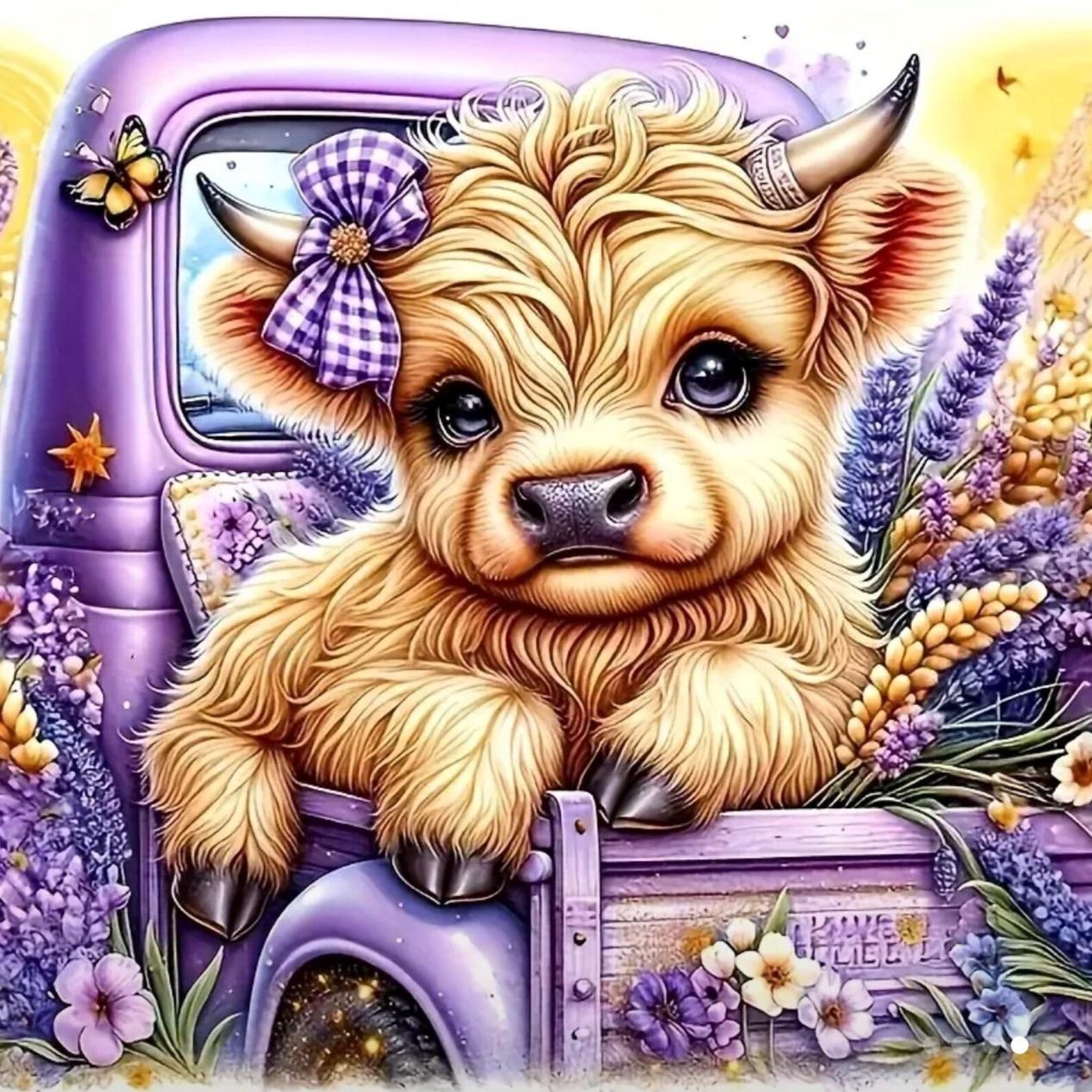 Highland Calf 5D Diamond Art Kit: Beginner Adult Craft - Etsy