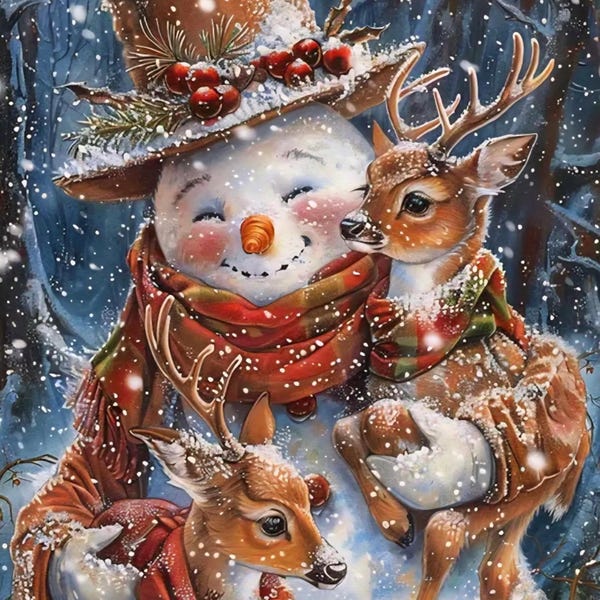 Diamond Painting Snowman - Etsy