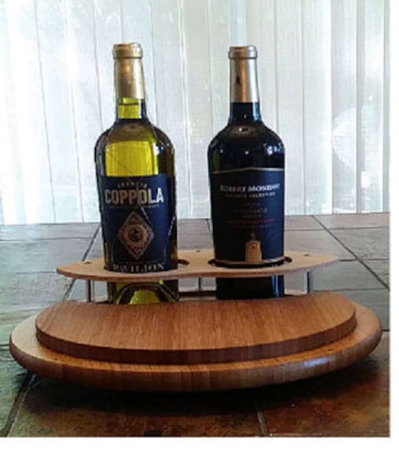 Kenzel Carousel 2 Bottle - Wine Bottle Holder - Lazy Susan Wine Rack ...