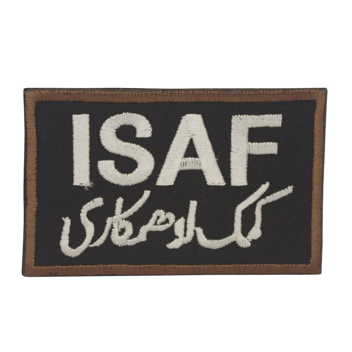 Military Embroidery ISAF Patch black with velcro | Etsy