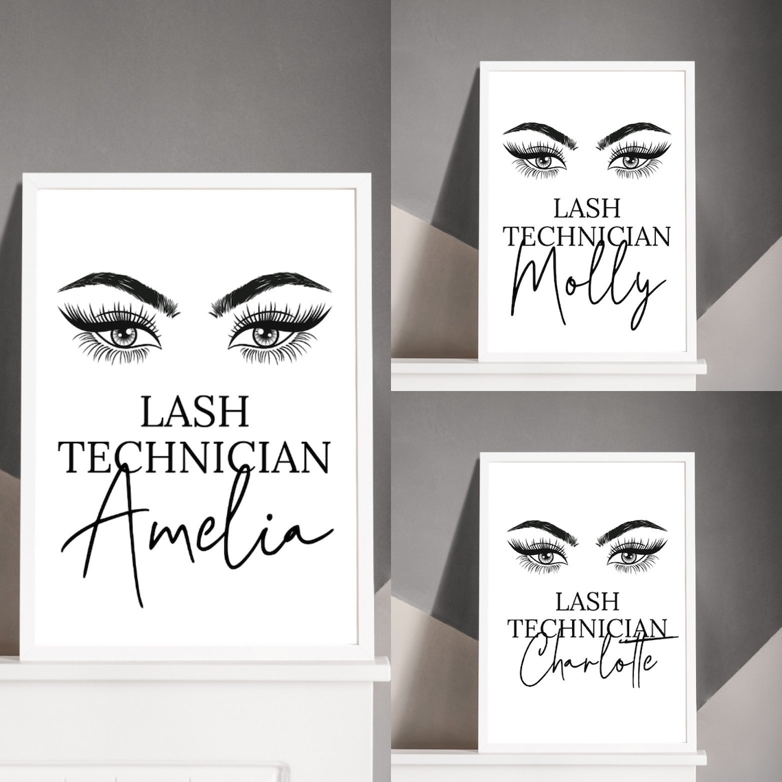 Salon Print Personalised Lash Technician Eyelash Print - Etsy