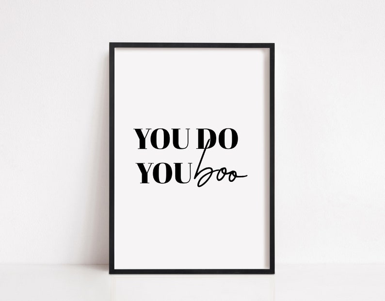 Quote Print | You Do You Boo | Positive Print - Etsy