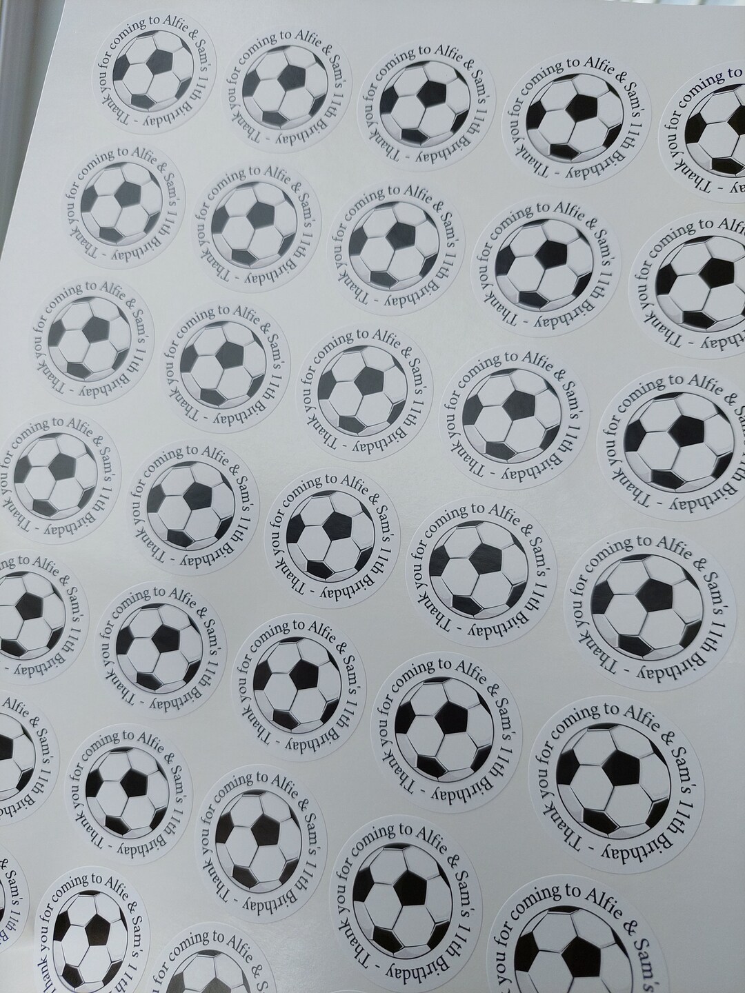 Football Birthday Stickers | Various Sizes | Football Party Supplies ...