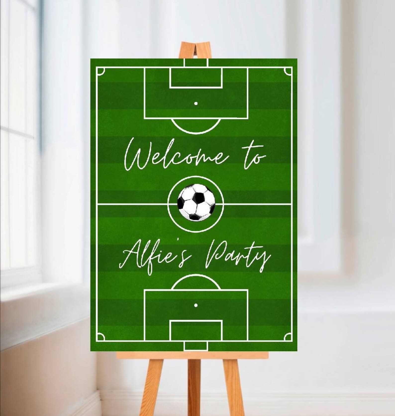 Football Pitch Welcome Board Sign Personalised Birthday - Etsy