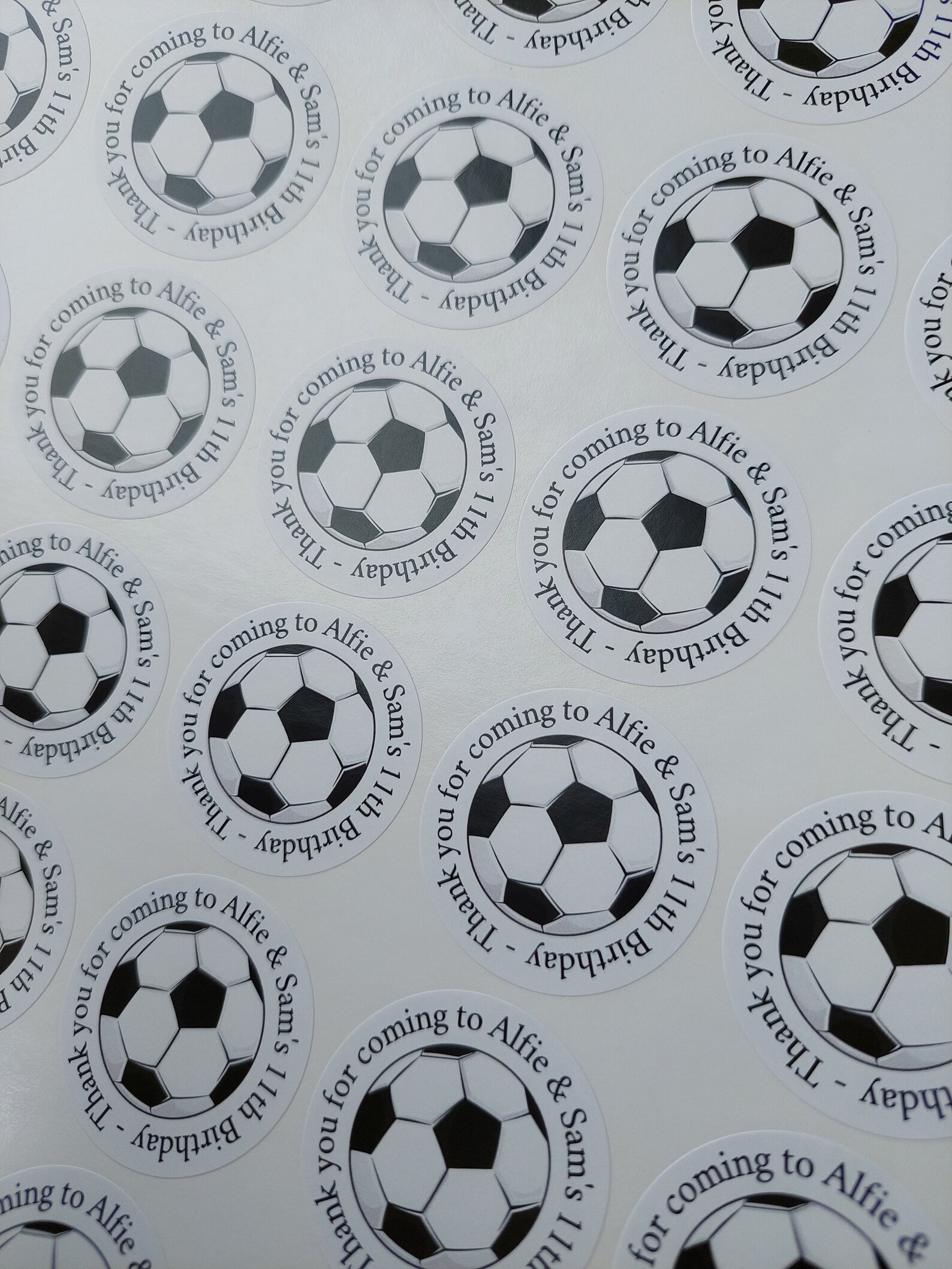 Football Birthday Stickers Various Sizes Football Party | Etsy UK