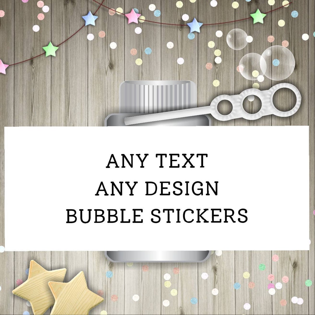 ANY DESIGN Bubble Wrapper Sticker Labels | Custom Bubble Labels ...