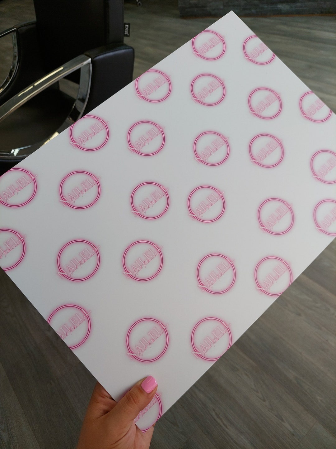 Salon Logo Board Print Sign | Salon Logo Board Print Backdrop | Nail ...