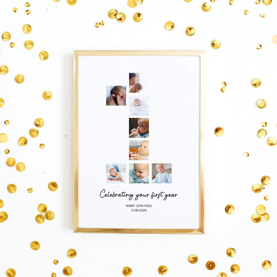 1st Birthday Print First Birthday Personalised Print - Etsy.de