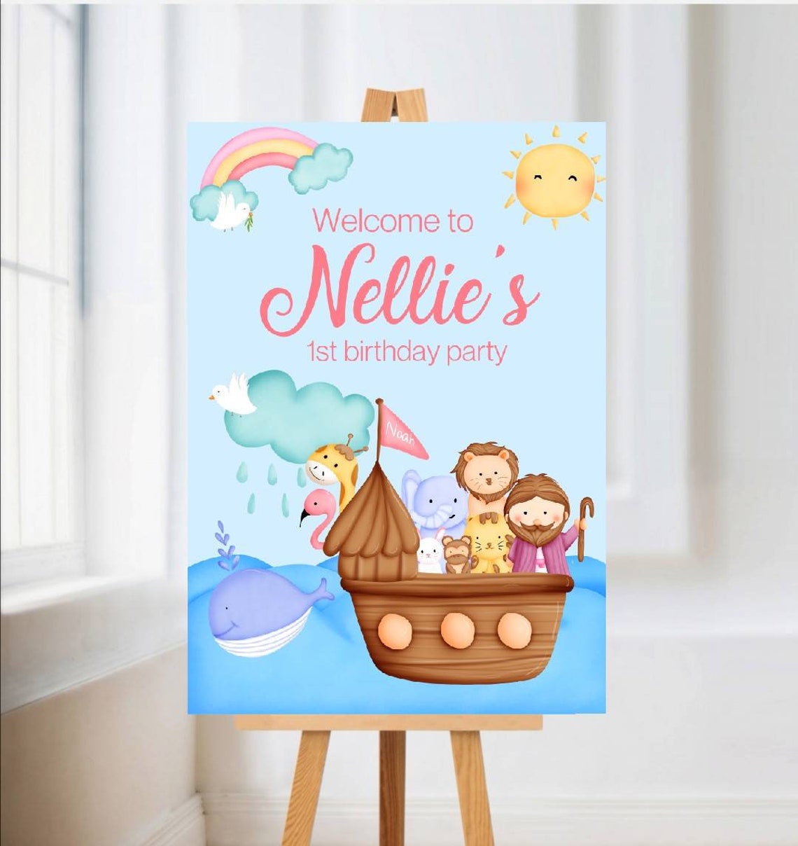 Noah's Ark Theme Welcome Board Sign Personalised - Etsy