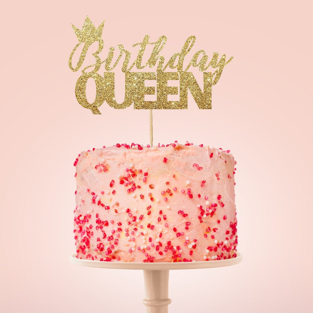 Cake Topper / Birthday Queen Cake Topper / Party Suppplies - Etsy México