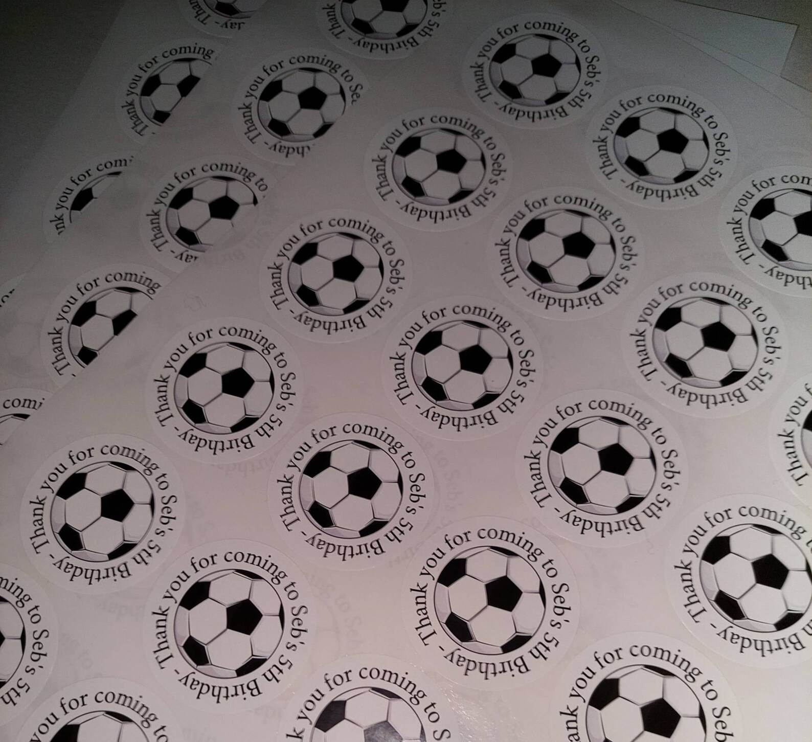 Football Birthday Stickers Various Sizes Football Party - Etsy UK