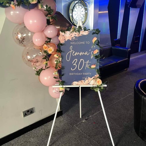 Black & Gold Welcome Board Sign Personalised Birthday Board - Etsy