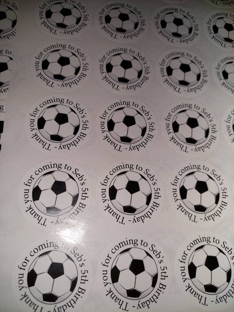 Football Birthday Stickers | Various Sizes | Football Party Supplies ...