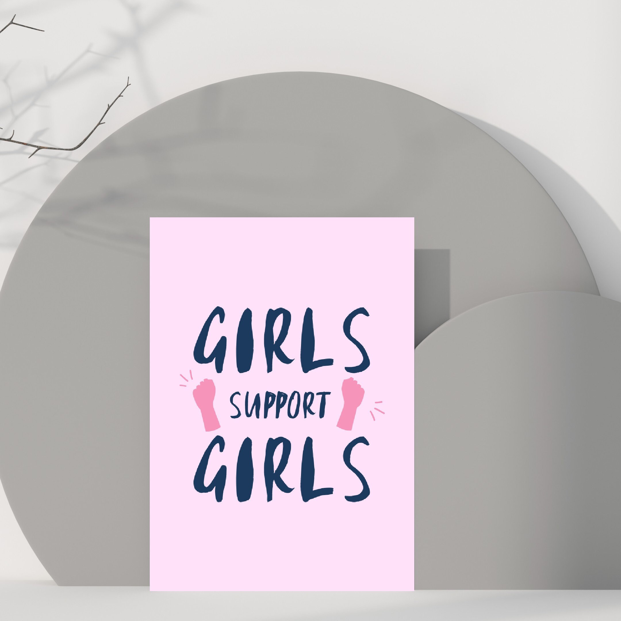 Quote Print I Girls Support Girls Positive Print Friends | Etsy