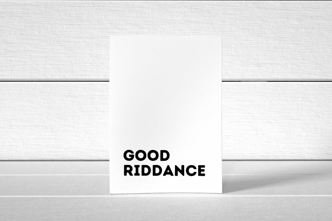 New Job Card Good Riddance Funny Card - Etsy