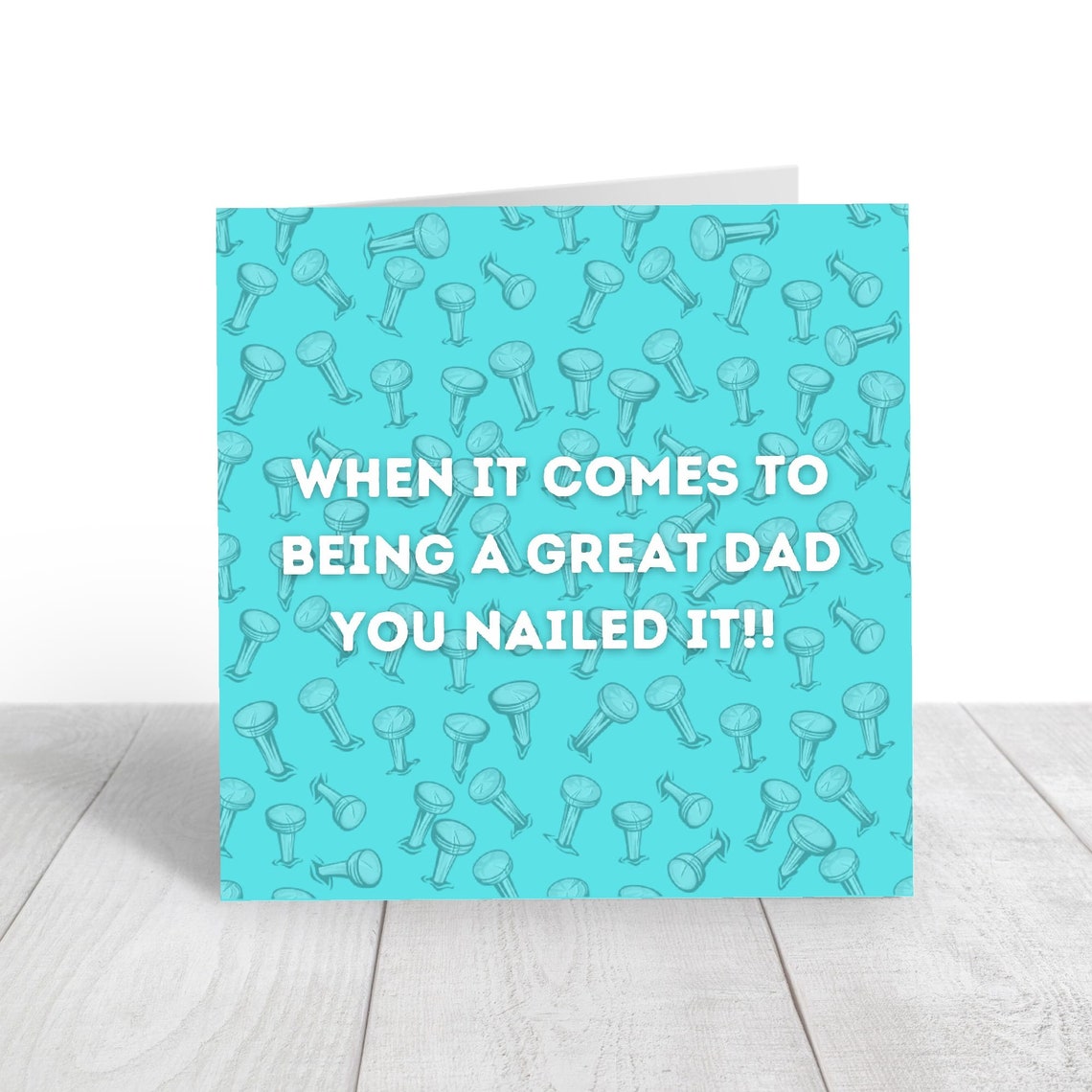 Fathers Day Card Dad You Nailed It Funny Card - Etsy
