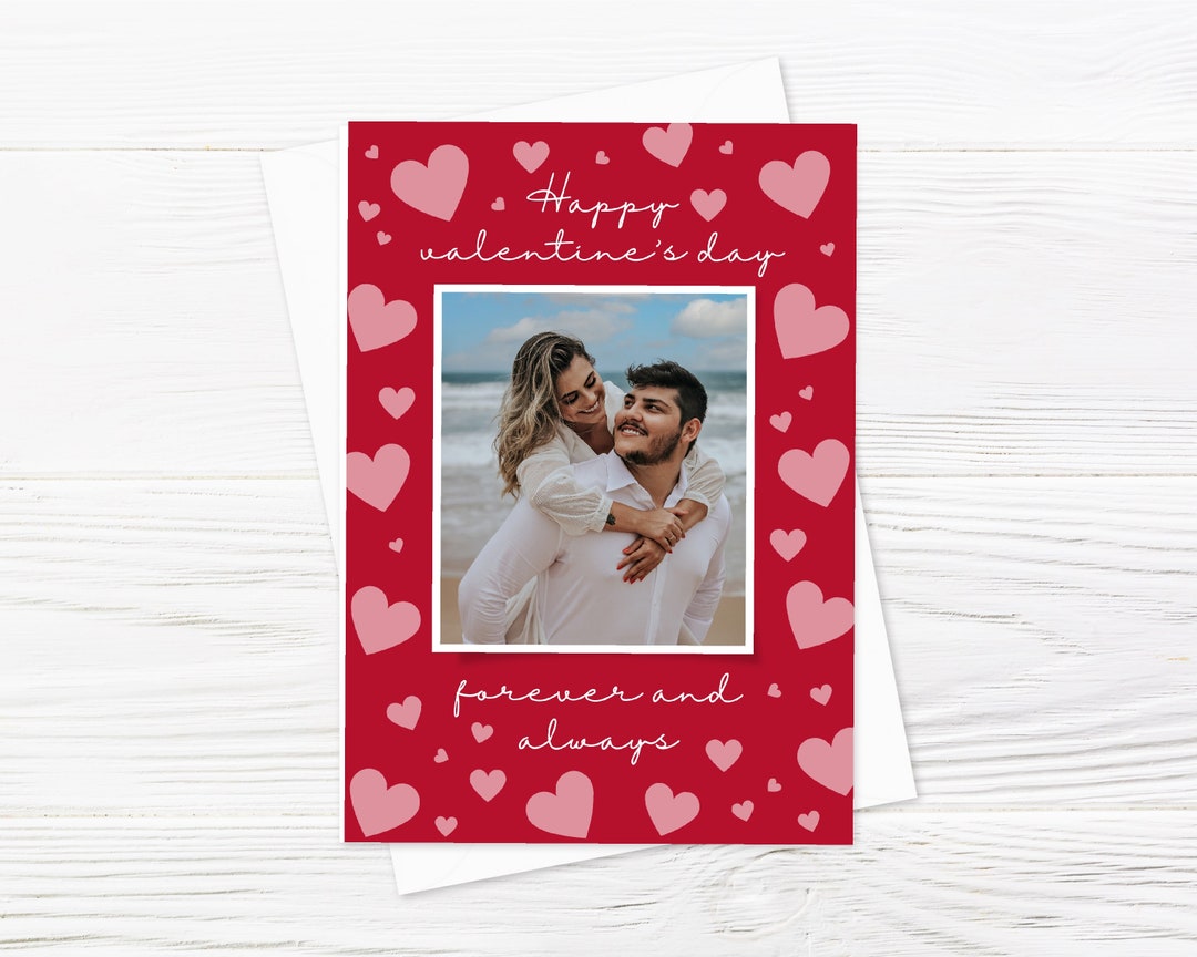 A5 Valentines Day Card Valentine Photo Card Couples Card - Etsy