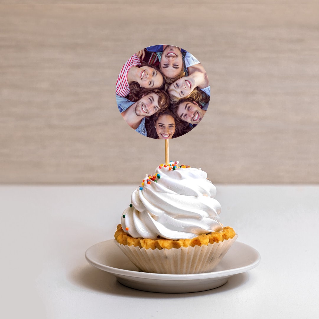 Personalised Cupcake Toppers Photo Cake Topper Party - Etsy
