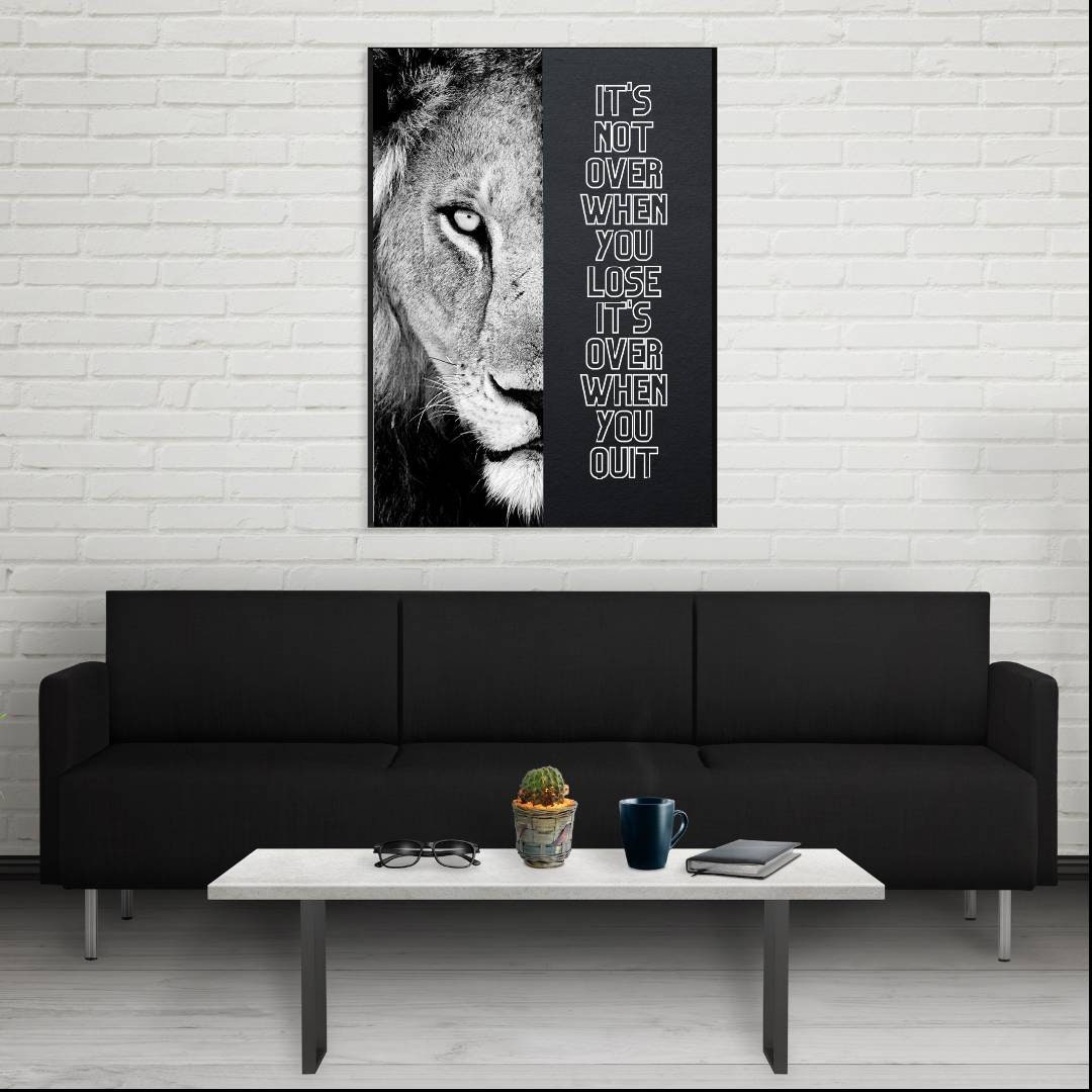 Quote Print It's Not Over When You Lose, Its Over When You Quit ...