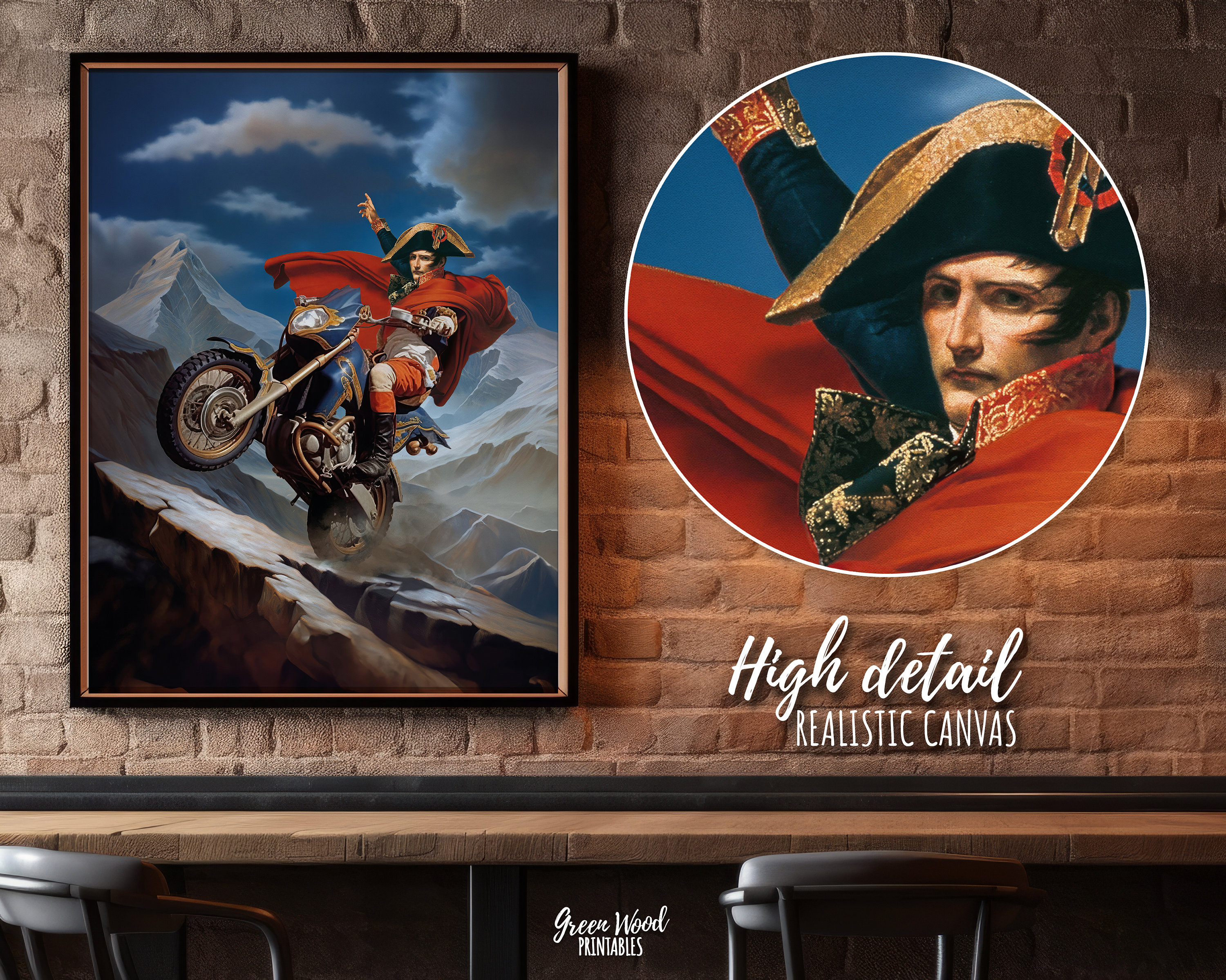 Napoleon Altered Art Oil Painting Eclectic Wall Art Funny - Etsy