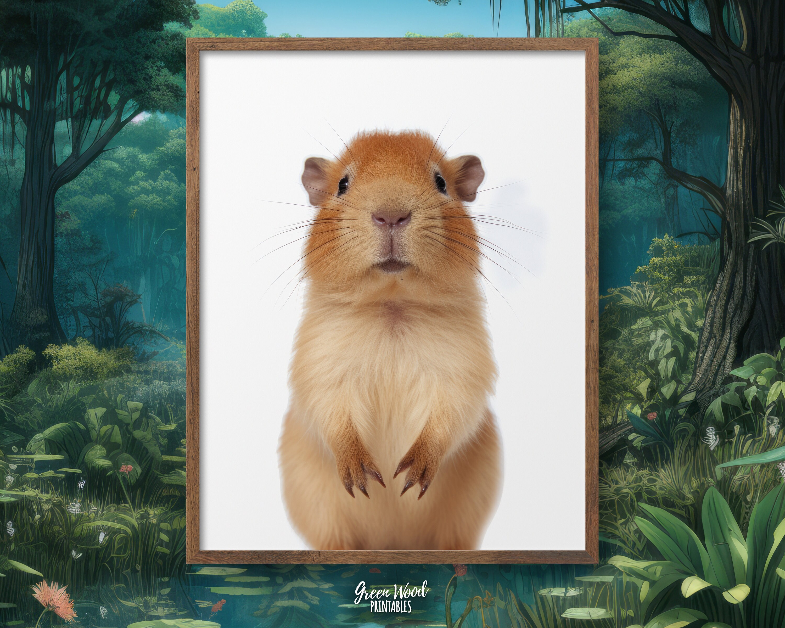 Capybara Gift Printable Baby Capybara Head Picture Nursery Print ...