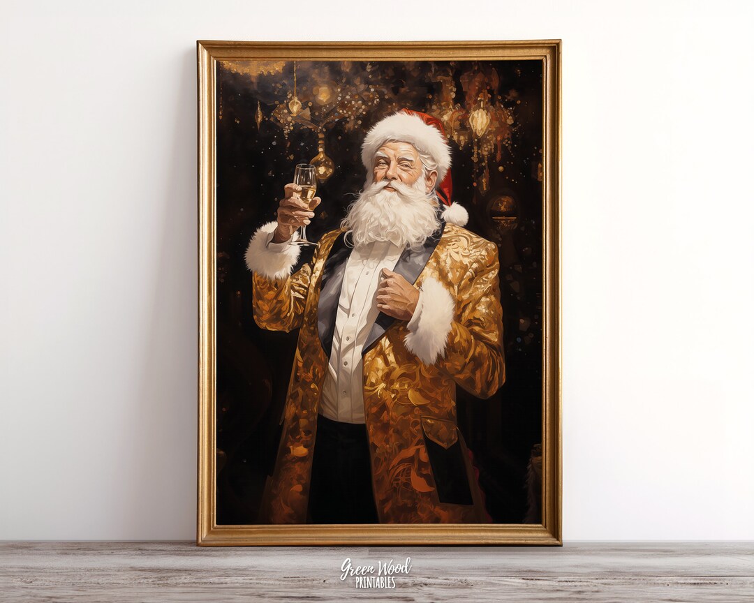 Cool Santa Clause Printable Wall Art | Great Gatsby Poster | Elegant ...