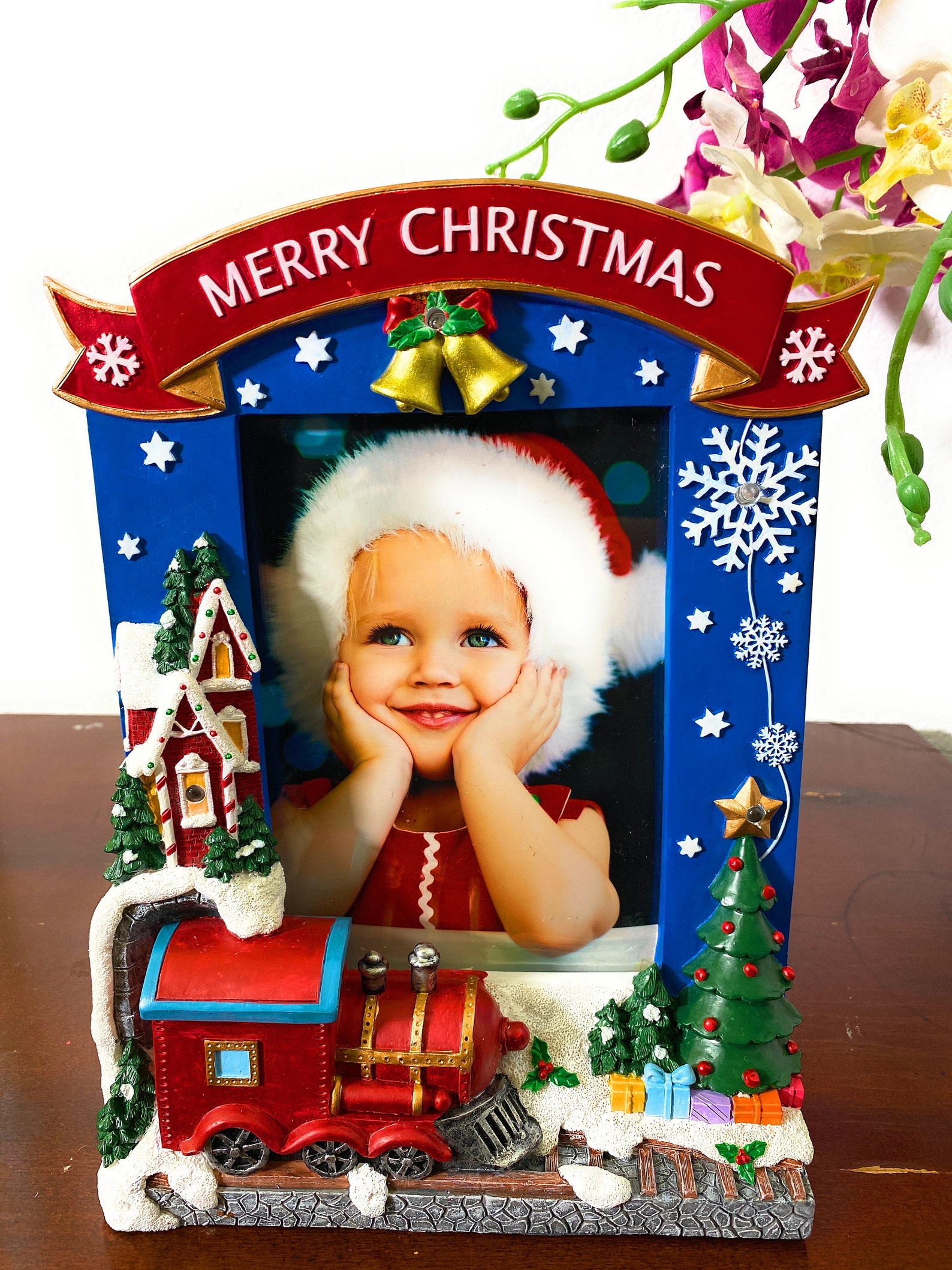 Christmas Train Picture Frame 5x7 Photo Frames Light up Pictures Xmas ...