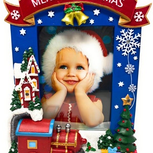 Christmas Train Picture Frame 5x7 Photo Frames Light up Pictures Xmas ...