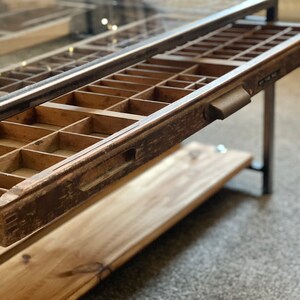 STATEMENT COFFEE TABLE - Double Printers Tray Industrial Display ...