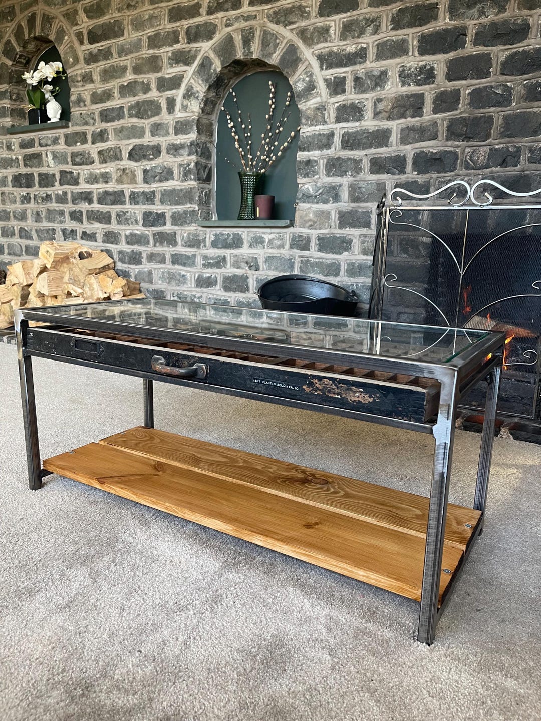 Printers Tray Coffee Table - Handmade Industrial Design - Statement ...