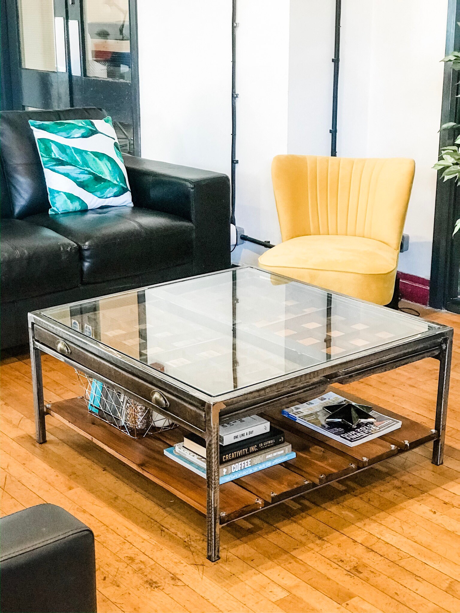 STATEMENT COFFEE TABLE Double Printers Tray Industrial | Etsy