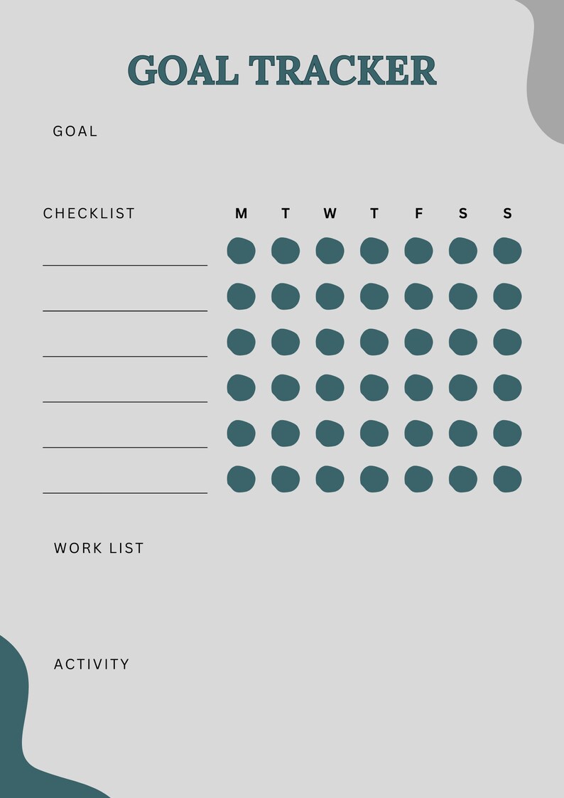 Goal Planning Fillable PDF Goal Planner Goal Setting Goal - Etsy