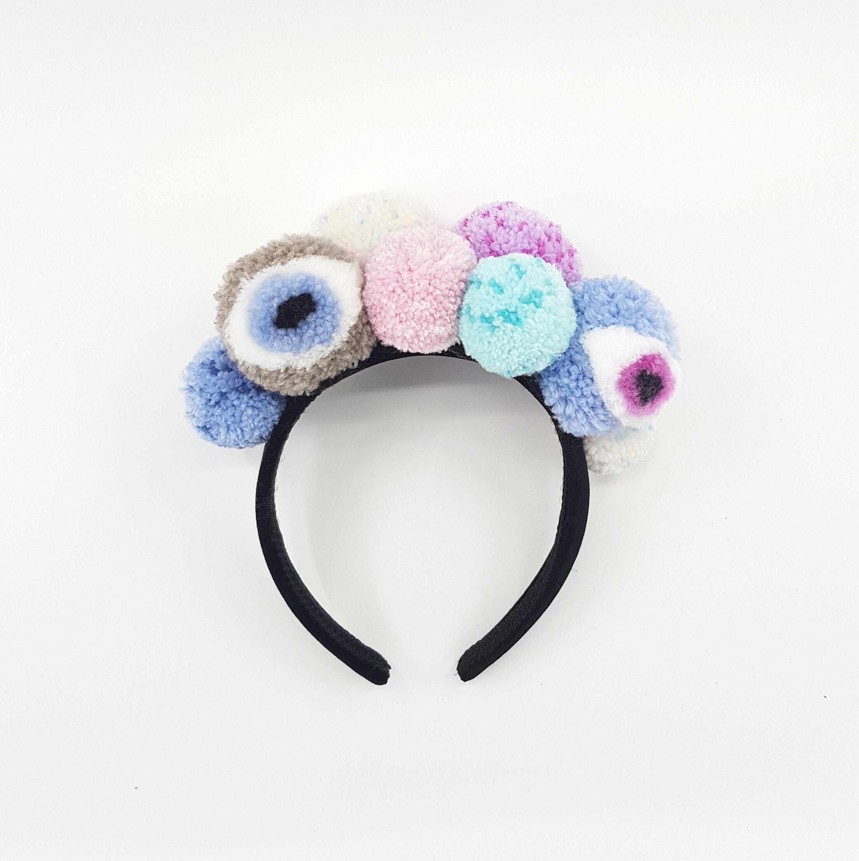 Monster Head Pastel Headband Pom Pom Headband Pom Pom Crown | Etsy