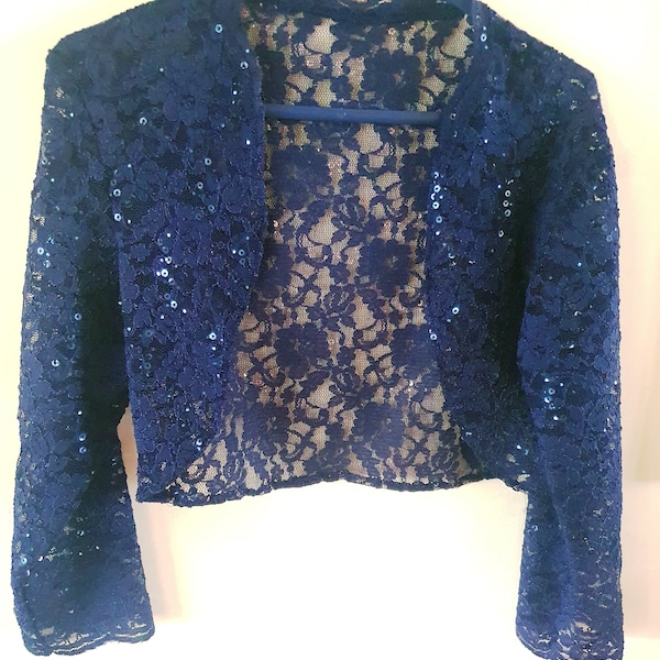 Blue Lace Bolero Shrug - Etsy UK