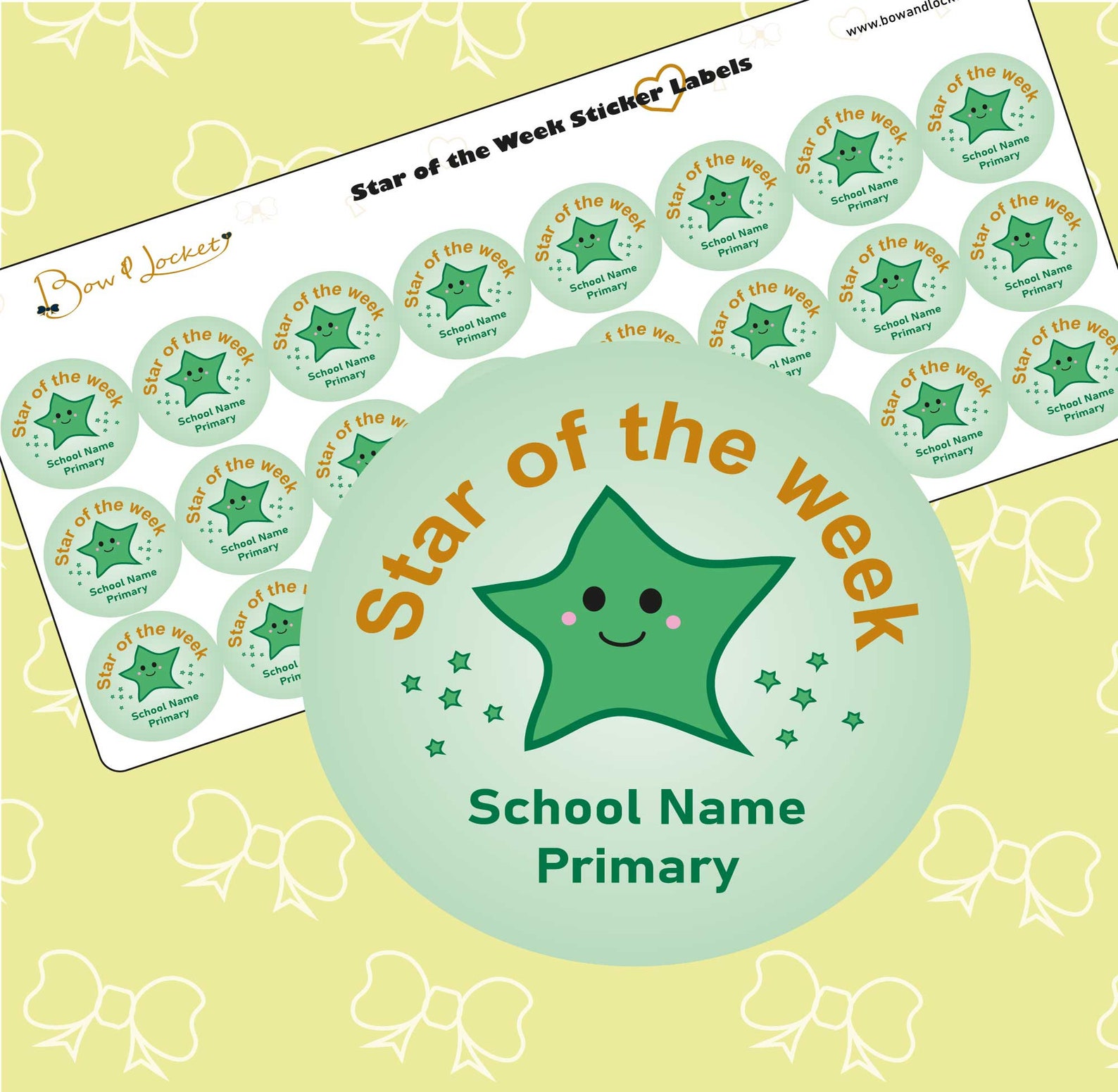 Star of the Week Teacher Reward Stickers Personalised Well - Etsy