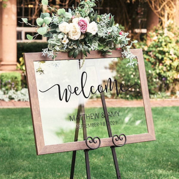 Framed Wedding Welcome Sign - Etsy