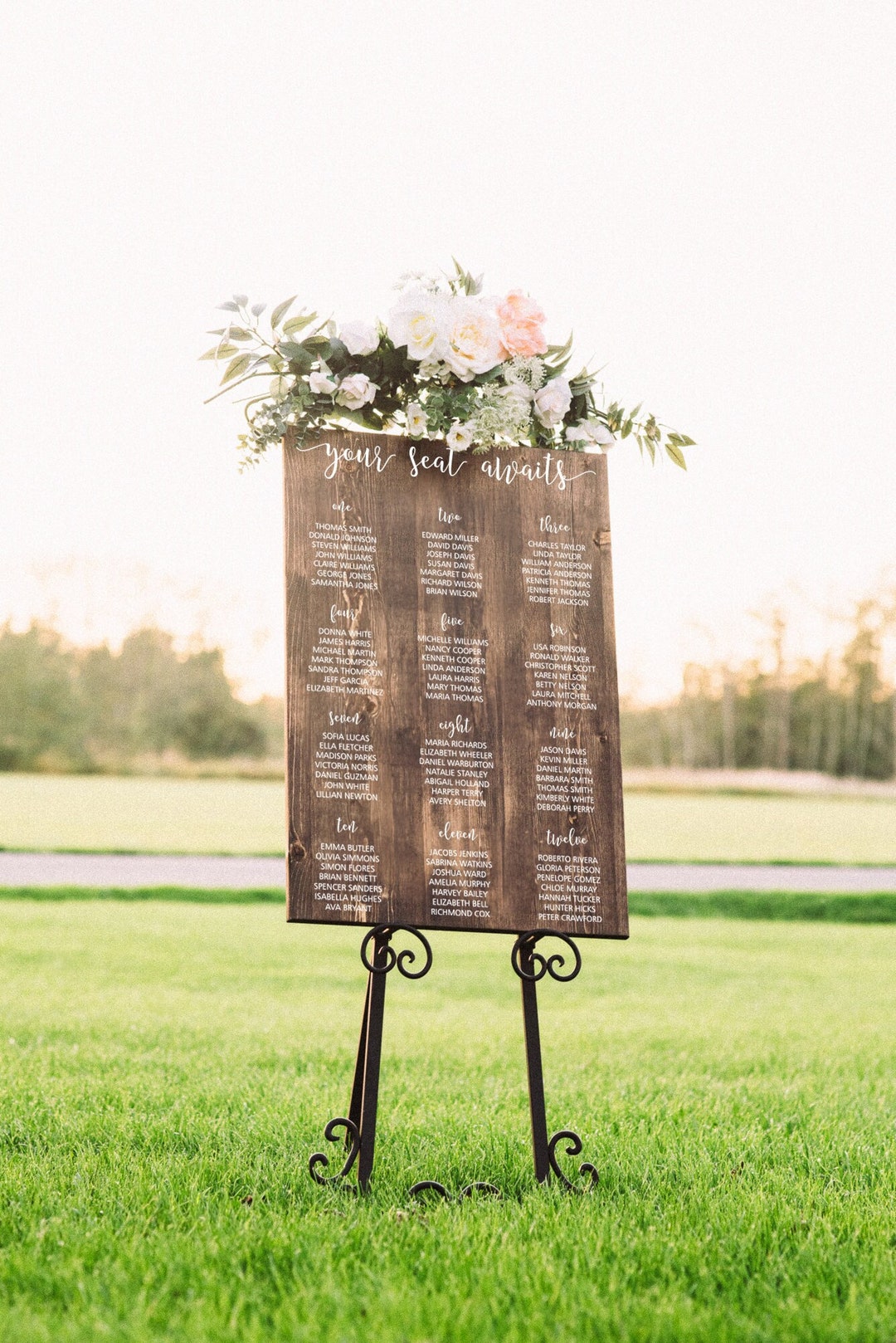 Personalized Seating Chart - Wood Wedding Sign - Etsy