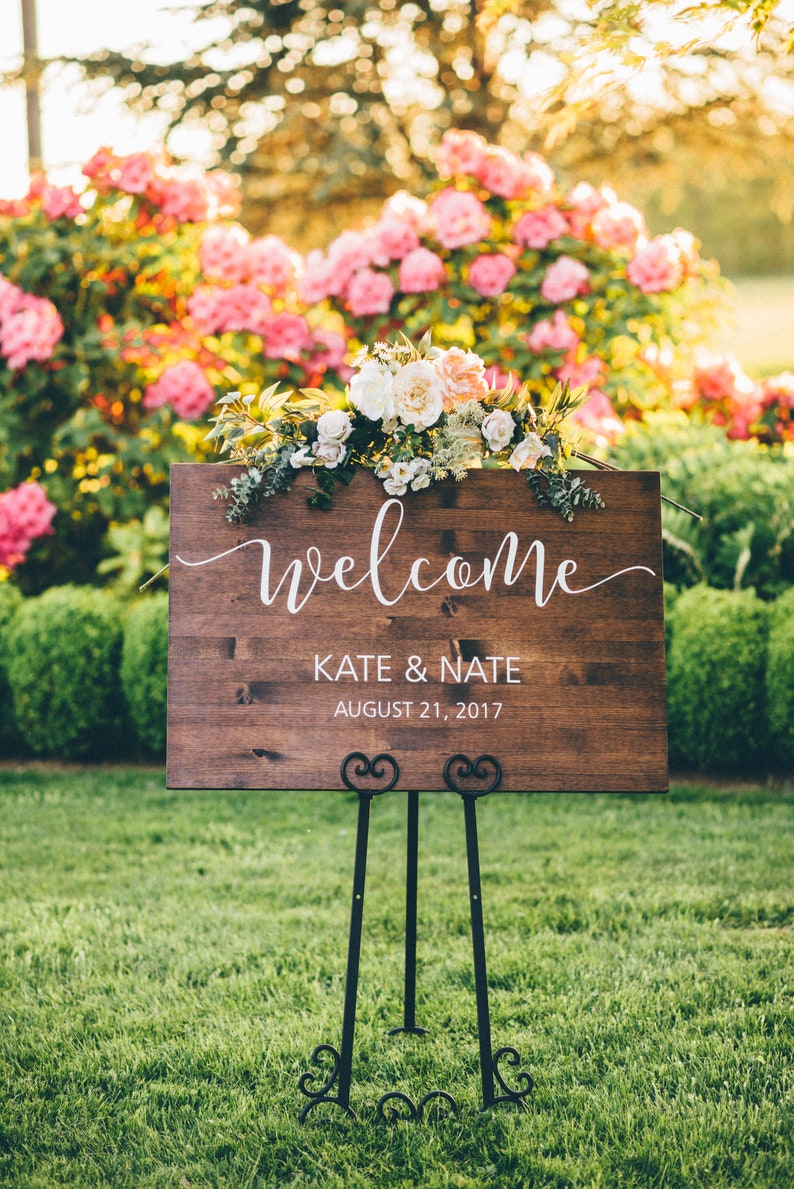 Wedding Welcome Sign Wood Wedding Sign Rustic Wedding - Etsy