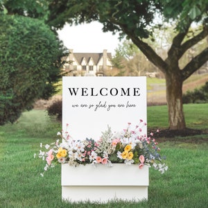 Flower Box Welcome Sign - Wedding Welcome Sign - Personalized Decor - Etsy